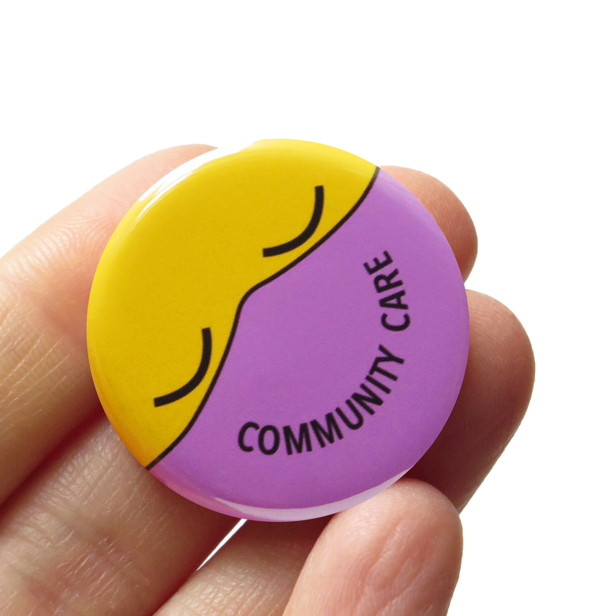 COMMUNITY CARE 1.25" Pinback Button Covid Cautious Disability Justice ...