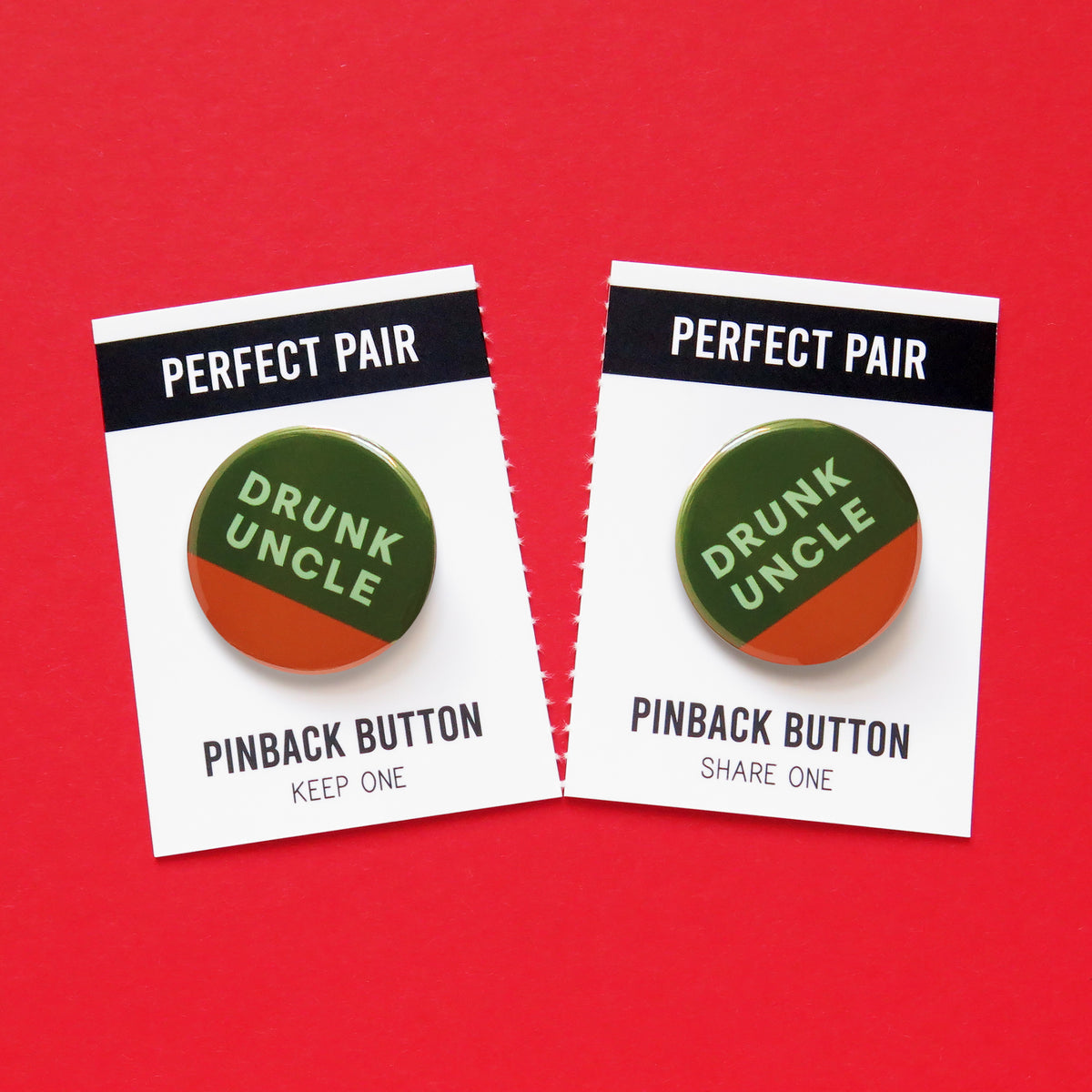 DRUNK UNCLES Perfect Pairs Holiday Pinback Button Set – WORD FOR WORD ...