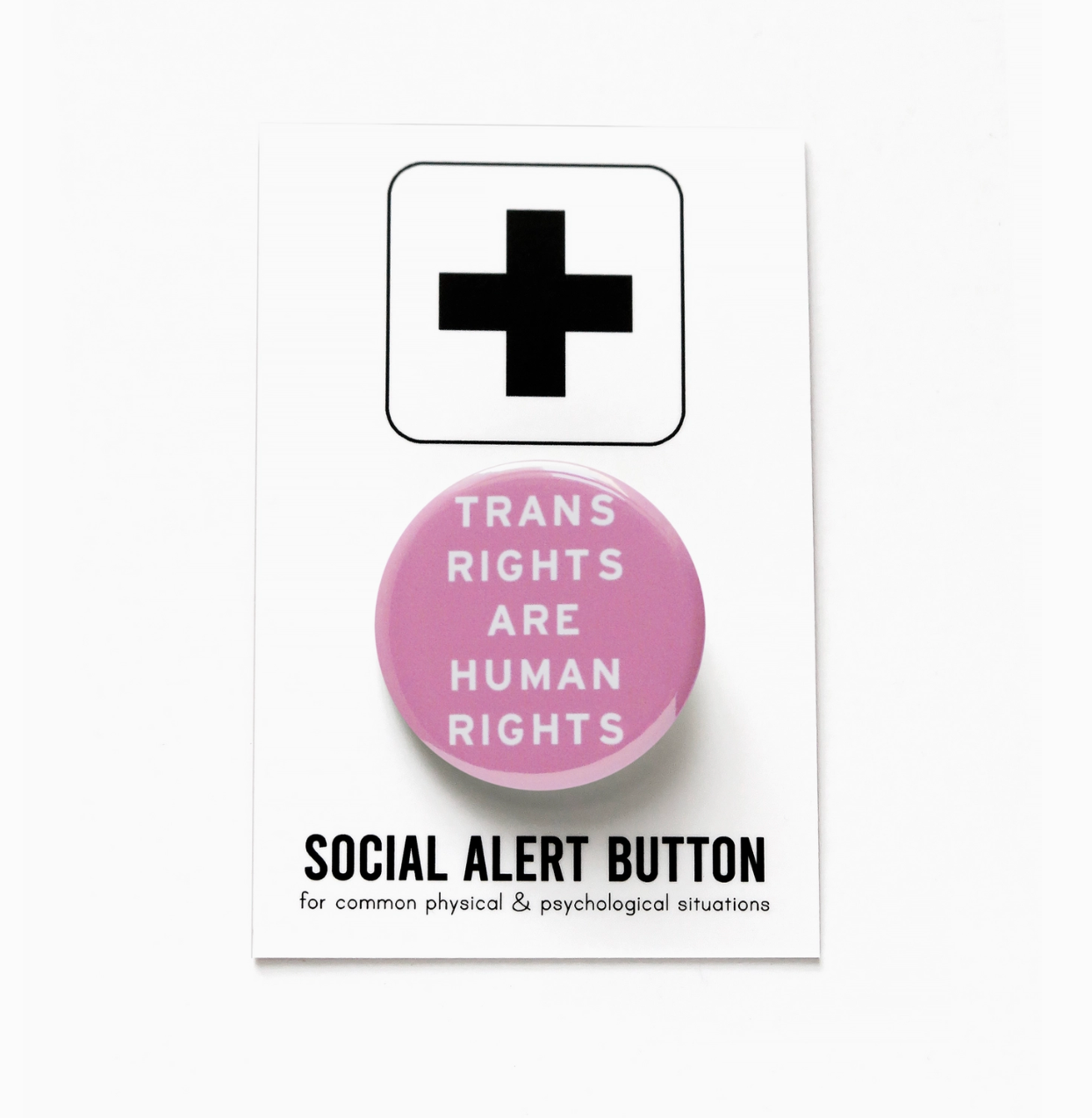 TRANS RIGHTS ARE HUMAN RIGHTS Pin 1.25" Button Political Activist Pin ...