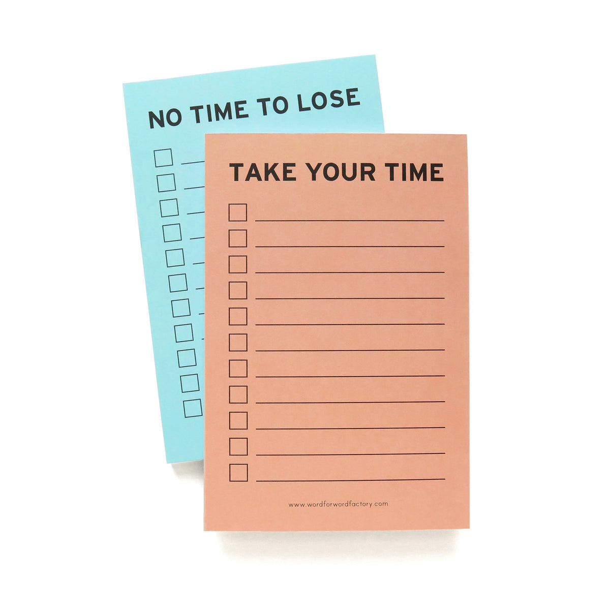 TAKE YOUR TIME To-Do List Notepad – WORD FOR WORD Factory
